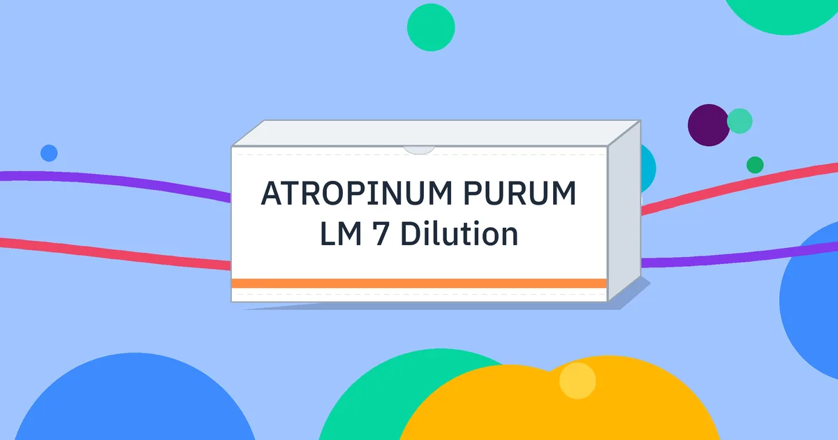 Symbolbild: Packung mit der Aufschrift ATROPINUM PURUM LM 7 Dilution (PZN 12782410) – Verfügbarkeit und Bezug in Apotheken in Frankfurt am Main