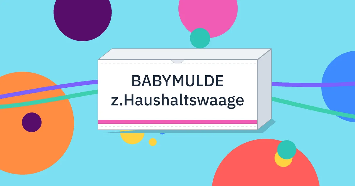 Symbolbild: Packung mit der Aufschrift BABYMULDE z.Haushaltswaage (PZN 01740259) – Verfügbarkeit und Bezug in Apotheken in Frankfurt am Main