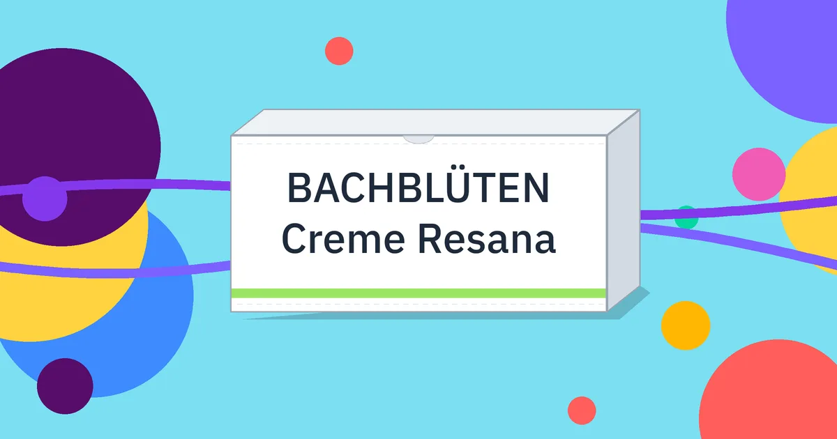 Symbolbild: Packung mit der Aufschrift BACHBLÜTEN Creme Resana (PZN 13781370) – Verfügbarkeit und Bezug in Apotheken in Frankfurt am Main