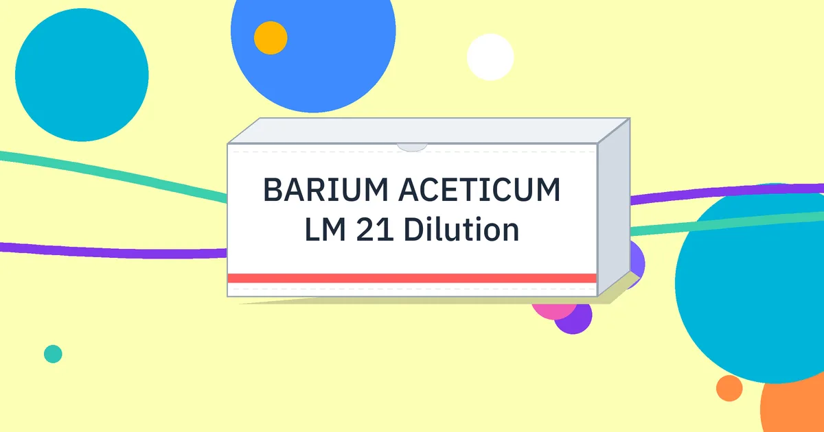 Symbolbild: Packung mit der Aufschrift BARIUM ACETICUM LM 21 Dilution (PZN 12788625) – Verfügbarkeit und Bezug in Apotheken in Frankfurt am Main