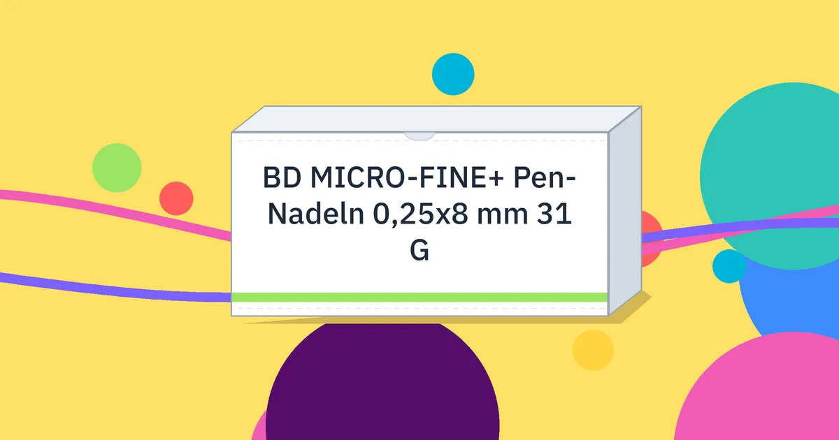 Symbolbild: Packung mit der Aufschrift BD MICRO-FINE+ Pen-Nadeln 0,25x8 mm 31 G (PZN 16128067) – Verfügbarkeit und Bezug in Apotheken in Frankfurt am Main