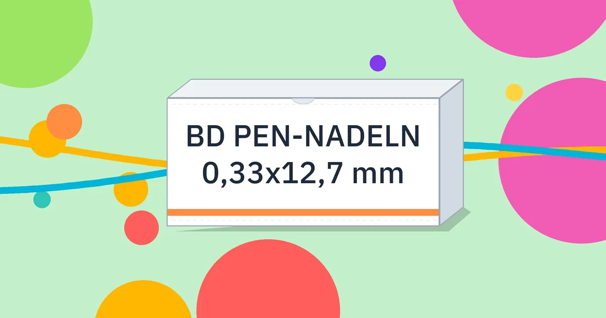 Symbolbild: Packung mit der Aufschrift BD PEN-NADELN 0,33x12,7 mm (PZN 16849016) – Verfügbarkeit und Bezug in Apotheken in Frankfurt am Main