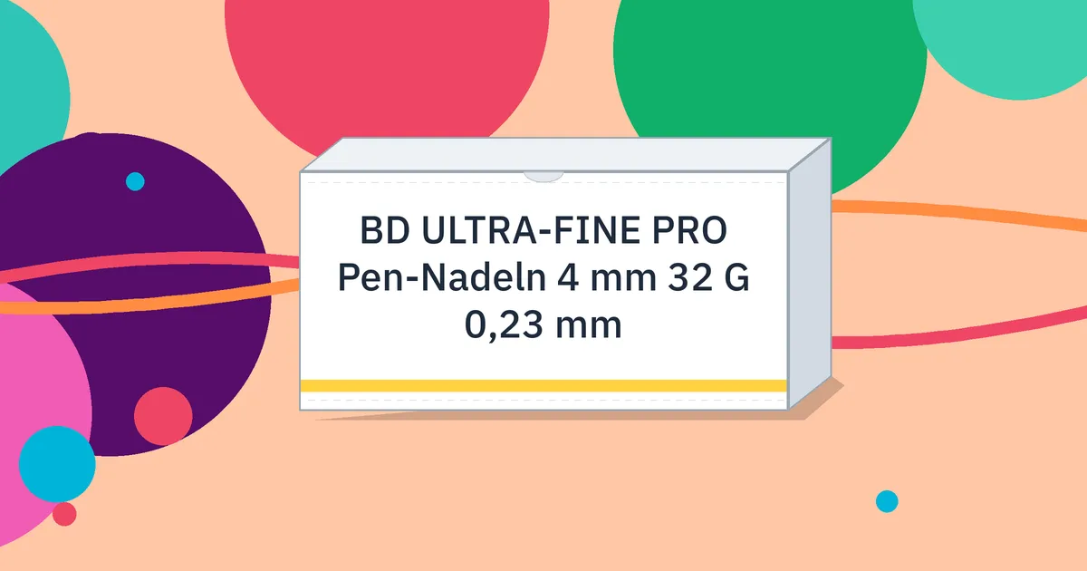 Symbolbild: Packung mit der Aufschrift BD ULTRA-FINE PRO Pen-Nadeln 4 mm 32 G 0,23 mm (PZN 18363016) – Verfügbarkeit und Bezug in Apotheken in Frankfurt am Main