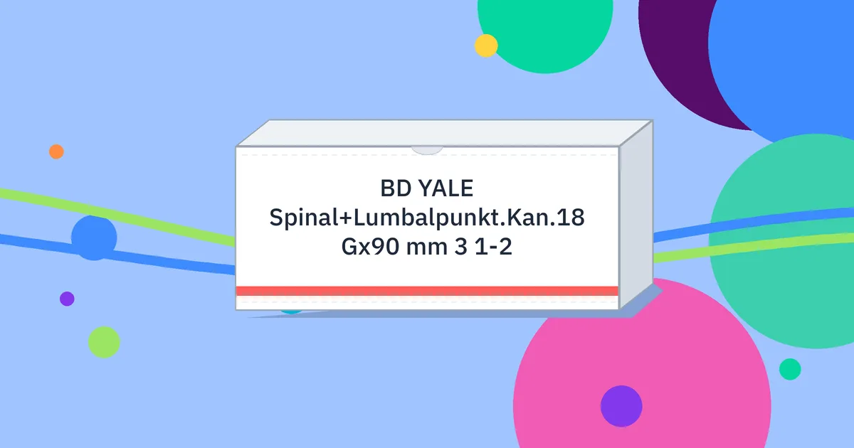Symbolbild: Packung mit der Aufschrift BD YALE Spinal+Lumbalpunkt.Kan.18 Gx90 mm 3 1-2 (PZN 07545978) – Verfügbarkeit und Bezug in Apotheken in Frankfurt am Main