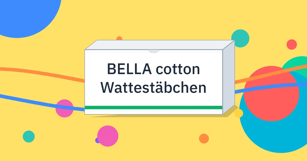 Symbolbild: Packung mit der Aufschrift BELLA cotton Wattestäbchen (PZN 11277242) – Verfügbarkeit und Bezug in Apotheken in Frankfurt am Main