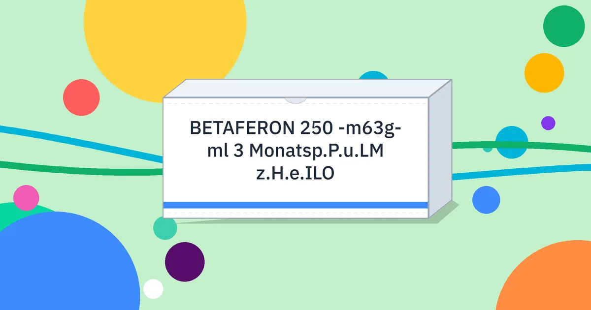Symbolbild: Packung mit der Aufschrift BETAFERON 250 -m63g-ml 3 Monatsp.P.u.LM z.H.e.ILO (PZN 07771025) – Verfügbarkeit und Bezug in Apotheken in Frankfurt am Main