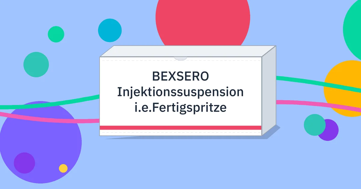 Symbolbild: Packung mit der Aufschrift BEXSERO Injektionssuspension i.e.Fertigspritze (PZN 18761946) – Verfügbarkeit und Bezug in Apotheken in Frankfurt am Main
