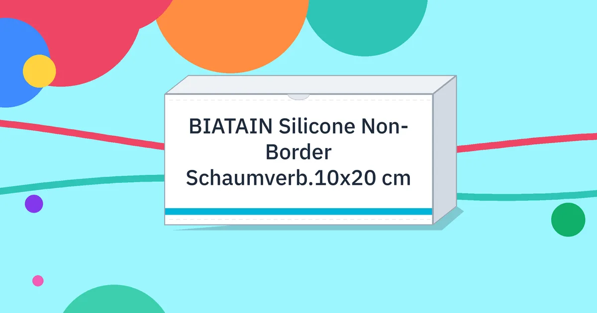 Symbolbild: Packung mit der Aufschrift BIATAIN Silicone Non-Border Schaumverb.10x20 cm (PZN 18314549) – Verfügbarkeit und Bezug in Apotheken in Frankfurt am Main