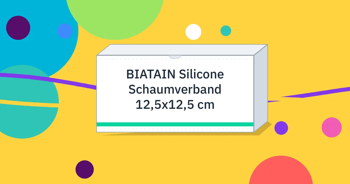 Symbolbild: Packung mit der Aufschrift BIATAIN Silicone Schaumverband 12,5x12,5 cm (PZN 11597136) – Verfügbarkeit und Bezug in Apotheken in Frankfurt am Main