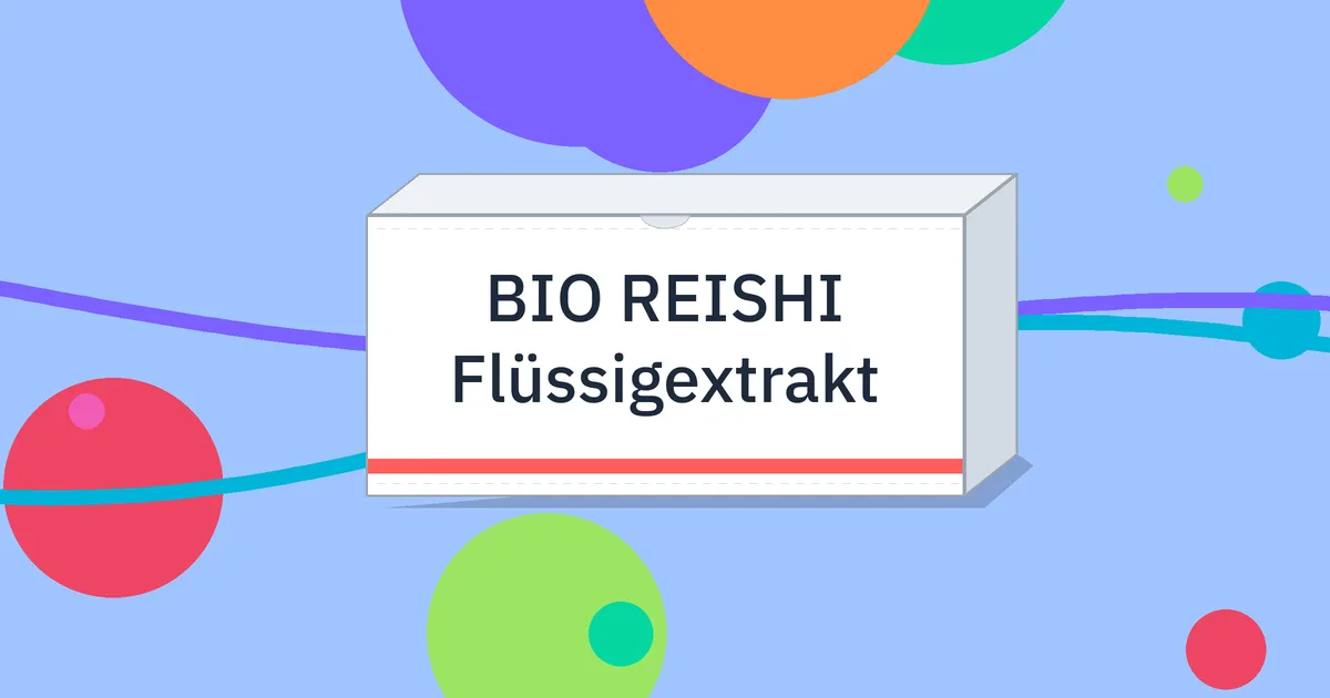 Symbolbild: Packung mit der Aufschrift BIO REISHI Flüssigextrakt (PZN 20299024) – Verfügbarkeit und Bezug in Apotheken in Frankfurt am Main