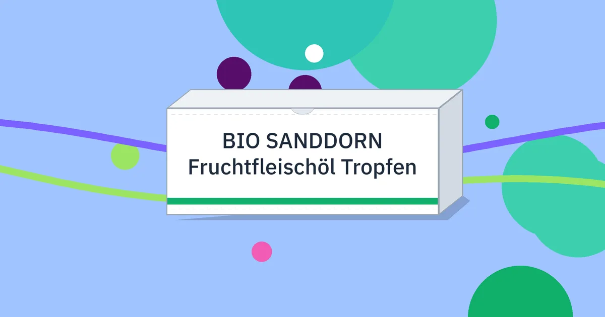 Symbolbild: Packung mit der Aufschrift BIO SANDDORN Fruchtfleischöl Tropfen (PZN 11173459) – Verfügbarkeit und Bezug in Apotheken in Frankfurt am Main