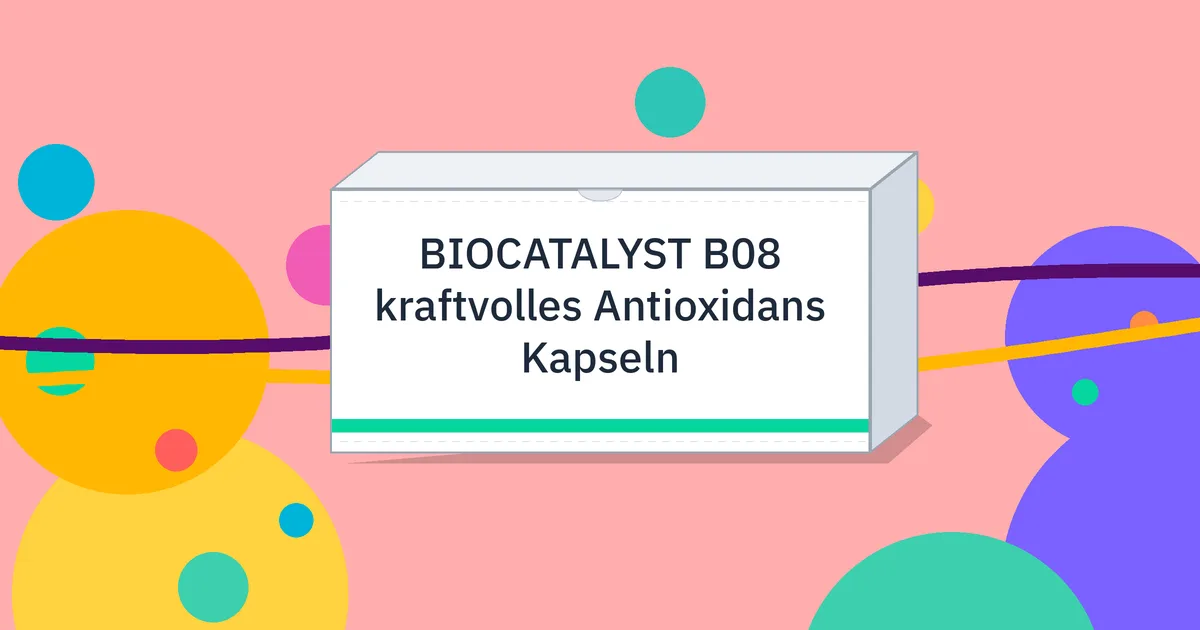 Symbolbild: Packung mit der Aufschrift BIOCATALYST B08 kraftvolles Antioxidans Kapseln (PZN 11674782) – Verfügbarkeit und Bezug in Apotheken in Frankfurt am Main