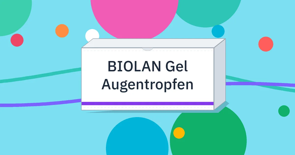 Symbolbild: Packung mit der Aufschrift BIOLAN Gel Augentropfen (PZN 03706930) – Verfügbarkeit und Bezug in Apotheken in Frankfurt am Main