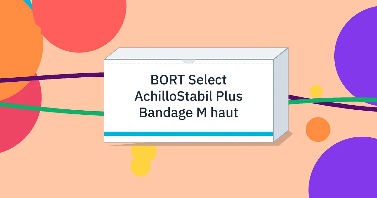 Symbolbild: Packung mit der Aufschrift BORT Select AchilloStabil Plus Bandage M haut (PZN 09443437) – Verfügbarkeit und Bezug in Apotheken in Frankfurt am Main