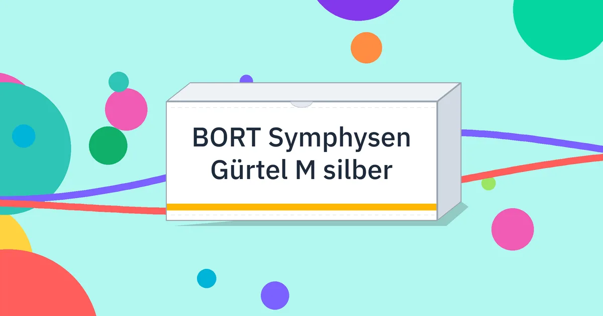 Symbolbild: Packung mit der Aufschrift BORT Symphysen Gürtel M silber (PZN 15256975) – Verfügbarkeit und Bezug in Apotheken in Frankfurt am Main