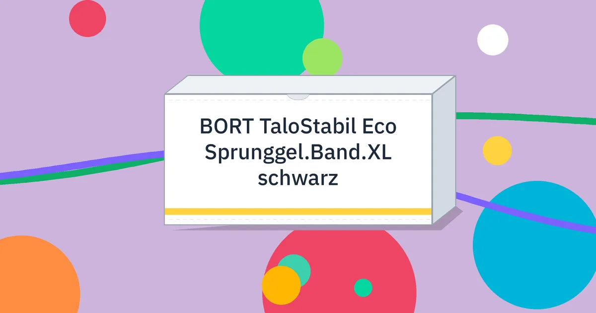 Symbolbild: Packung mit der Aufschrift BORT TaloStabil Eco Sprunggel.Band.XL schwarz (PZN 09444365) – Verfügbarkeit und Bezug in Apotheken in Frankfurt am Main