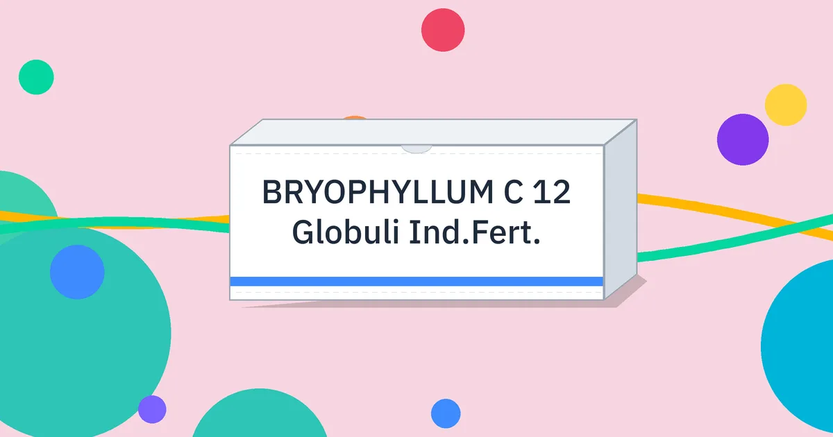 Symbolbild: Packung mit der Aufschrift BRYOPHYLLUM C 12 Globuli Ind.Fert. (PZN 17701994) – Verfügbarkeit und Bezug in Apotheken in Frankfurt am Main