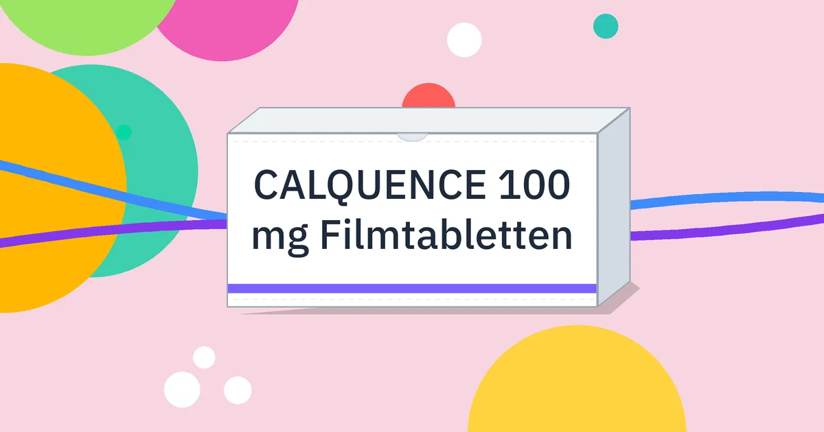 Symbolbild: Packung mit der Aufschrift CALQUENCE 100 mg Filmtabletten (PZN 19556757) – Verfügbarkeit und Bezug in Apotheken in Frankfurt am Main