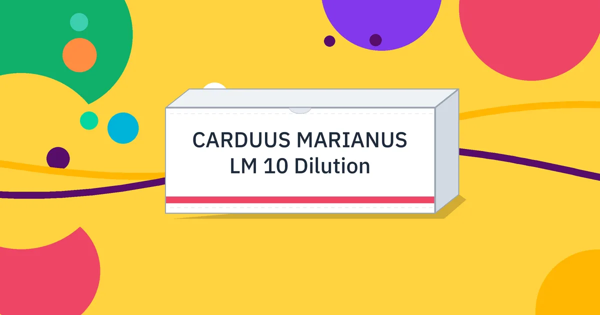 Symbolbild: Packung mit der Aufschrift CARDUUS MARIANUS LM 10 Dilution (PZN 12810721) – Verfügbarkeit und Bezug in Apotheken in Frankfurt am Main
