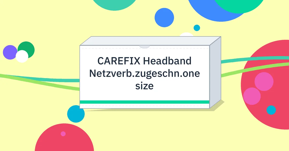 Symbolbild: Packung mit der Aufschrift CAREFIX Headband Netzverb.zugeschn.one size (PZN 11559851) – Verfügbarkeit und Bezug in Apotheken in Frankfurt am Main