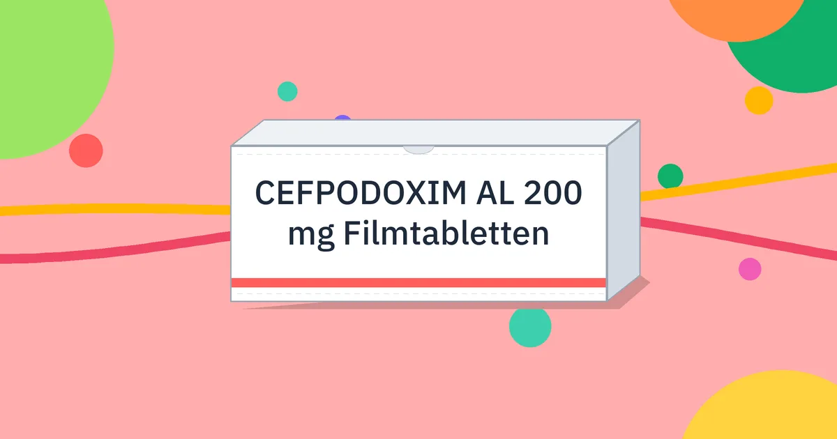 Symbolbild: Packung mit der Aufschrift CEFPODOXIM AL 200 mg Filmtabletten (PZN 01053412) – Verfügbarkeit und Bezug in Apotheken in Frankfurt am Main