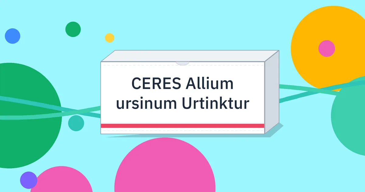 Symbolbild: Packung mit der Aufschrift CERES Allium ursinum Urtinktur (PZN 00178620) – Verfügbarkeit und Bezug in Apotheken in Frankfurt am Main