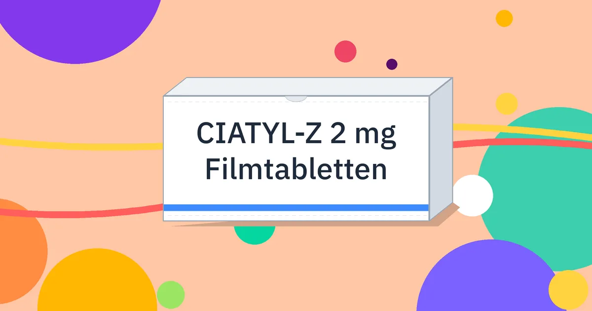 Symbolbild: Packung mit der Aufschrift CIATYL-Z 2 mg Filmtabletten (PZN 17580119) – Verfügbarkeit und Bezug in Apotheken in Frankfurt am Main