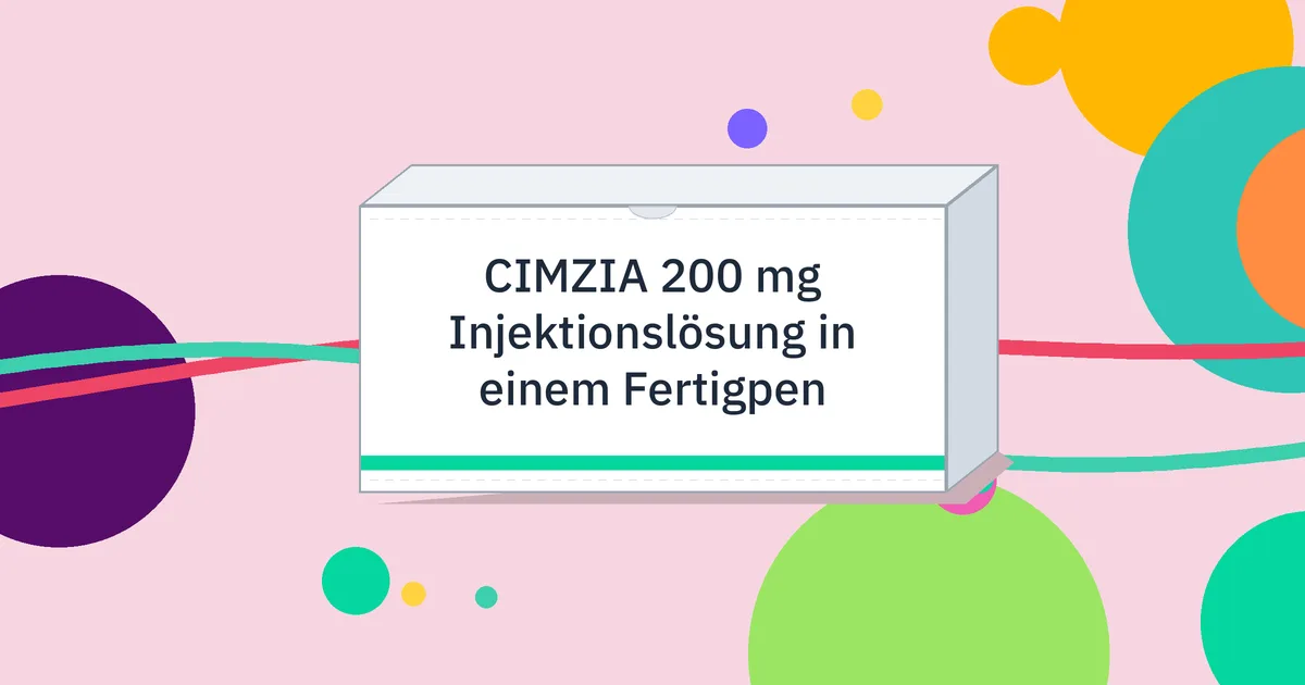 Symbolbild: Packung mit der Aufschrift CIMZIA 200 mg Injektionslösung in einem Fertigpen (PZN 14053230) – Verfügbarkeit und Bezug in Apotheken in Frankfurt am Main