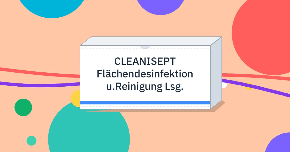 Symbolbild: Packung mit der Aufschrift CLEANISEPT Flächendesinfektion u.Reinigung Lsg. (PZN 01834747) – Verfügbarkeit und Bezug in Apotheken in Frankfurt am Main