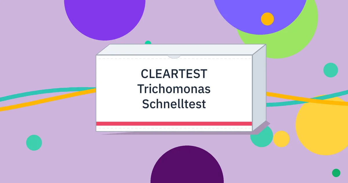 Symbolbild: Packung mit der Aufschrift CLEARTEST Trichomonas Schnelltest (PZN 16486192) – Verfügbarkeit und Bezug in Apotheken in Frankfurt am Main
