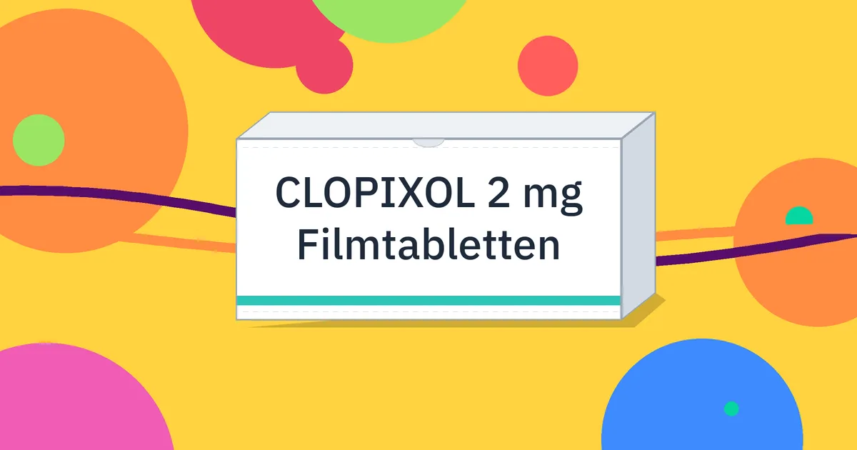 Symbolbild: Packung mit der Aufschrift CLOPIXOL 2 mg Filmtabletten (PZN 09321792) – Verfügbarkeit und Bezug in Apotheken in Frankfurt am Main