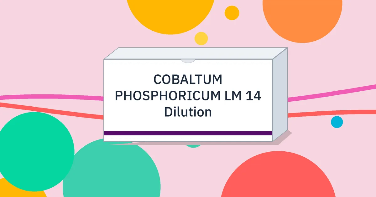 Symbolbild: Packung mit der Aufschrift COBALTUM PHOSPHORICUM LM 14 Dilution (PZN 12824054) – Verfügbarkeit und Bezug in Apotheken in Frankfurt am Main