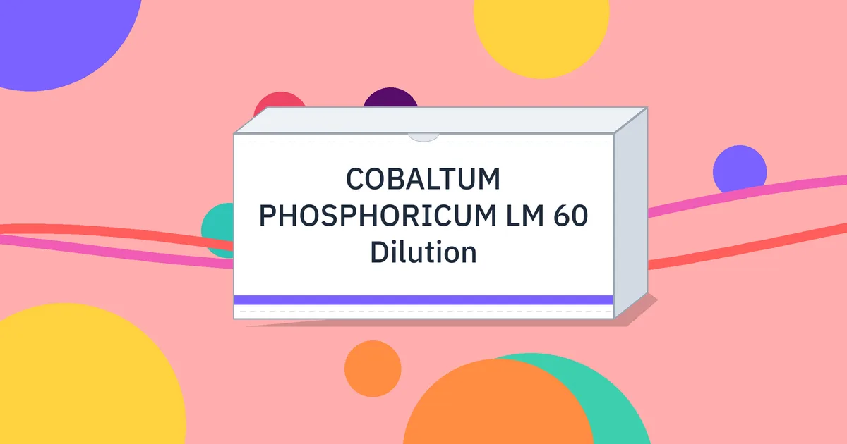 Symbolbild: Packung mit der Aufschrift COBALTUM PHOSPHORICUM LM 60 Dilution (PZN 12824309) – Verfügbarkeit und Bezug in Apotheken in Frankfurt am Main