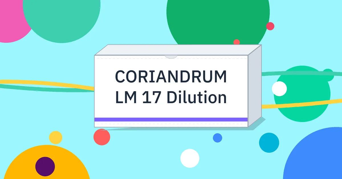 Symbolbild: Packung mit der Aufschrift CORIANDRUM LM 17 Dilution (PZN 12834503) – Verfügbarkeit und Bezug in Apotheken in Frankfurt am Main