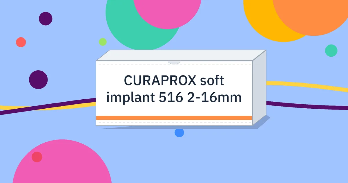 Symbolbild: Packung mit der Aufschrift CURAPROX soft implant 516 2-16mm (PZN 05385789) – Verfügbarkeit und Bezug in Apotheken in Frankfurt am Main