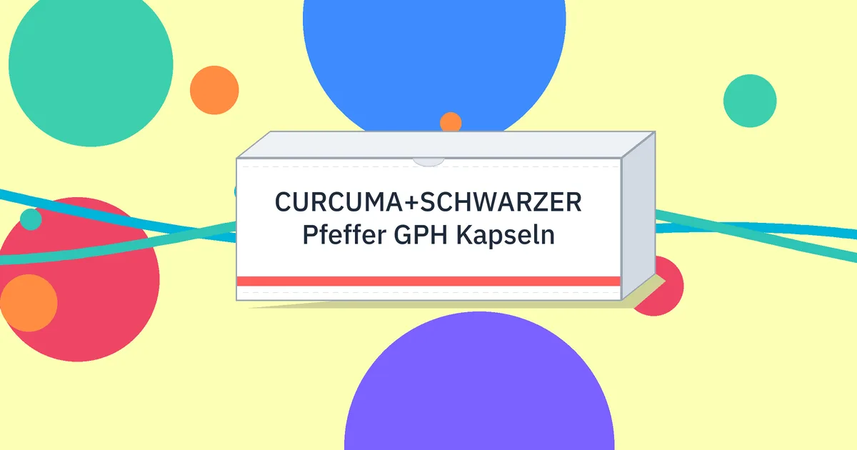 Symbolbild: Packung mit der Aufschrift CURCUMA+SCHWARZER Pfeffer GPH Kapseln (PZN 16234763) – Verfügbarkeit und Bezug in Apotheken in Frankfurt am Main