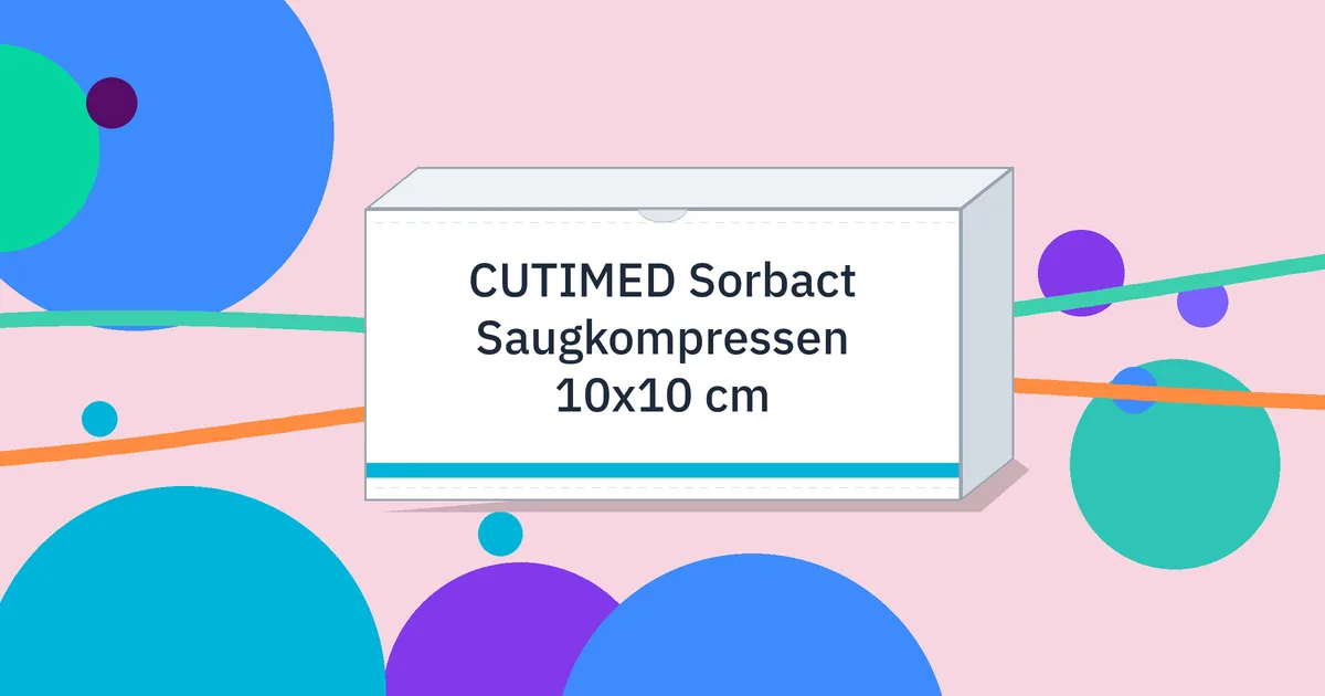 Symbolbild: Packung mit der Aufschrift CUTIMED Sorbact Saugkompressen 10x10 cm (PZN 16827902) – Verfügbarkeit und Bezug in Apotheken in Frankfurt am Main