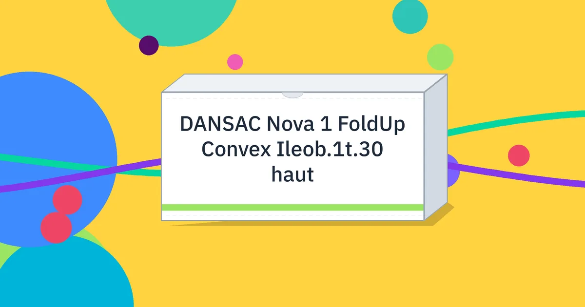 Symbolbild: Packung mit der Aufschrift DANSAC Nova 1 FoldUp Convex Ileob.1t.30 haut (PZN 03755153) – Verfügbarkeit und Bezug in Apotheken in Frankfurt am Main