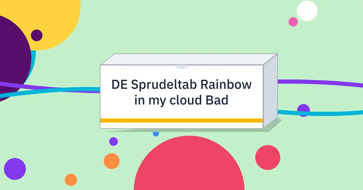 Symbolbild: Packung mit der Aufschrift DE Sprudeltab Rainbow in my cloud Bad (PZN 19401871) – Verfügbarkeit und Bezug in Apotheken in Frankfurt am Main