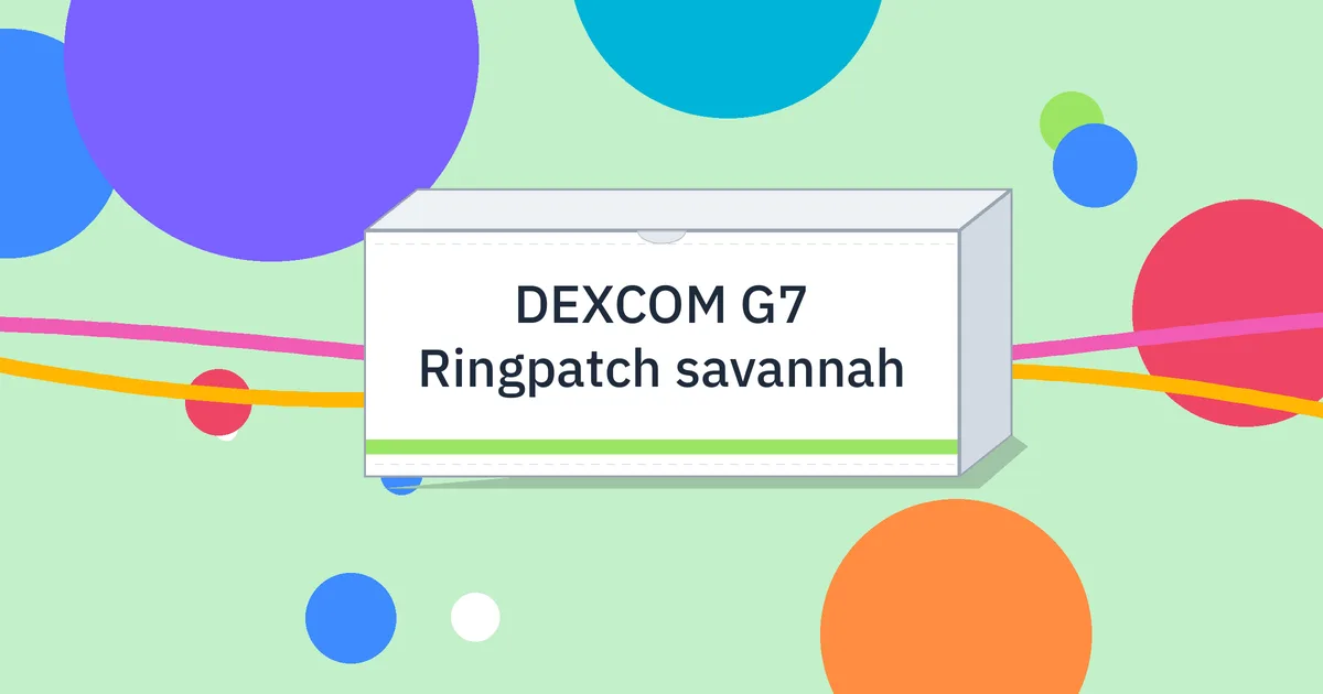 Symbolbild: Packung mit der Aufschrift DEXCOM G7 Ringpatch savannah (PZN 19866305) – Verfügbarkeit und Bezug in Apotheken in Frankfurt am Main