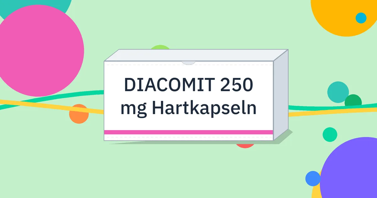 Symbolbild: Packung mit der Aufschrift DIACOMIT 250 mg Hartkapseln (PZN 18320395) – Verfügbarkeit und Bezug in Apotheken in Frankfurt am Main