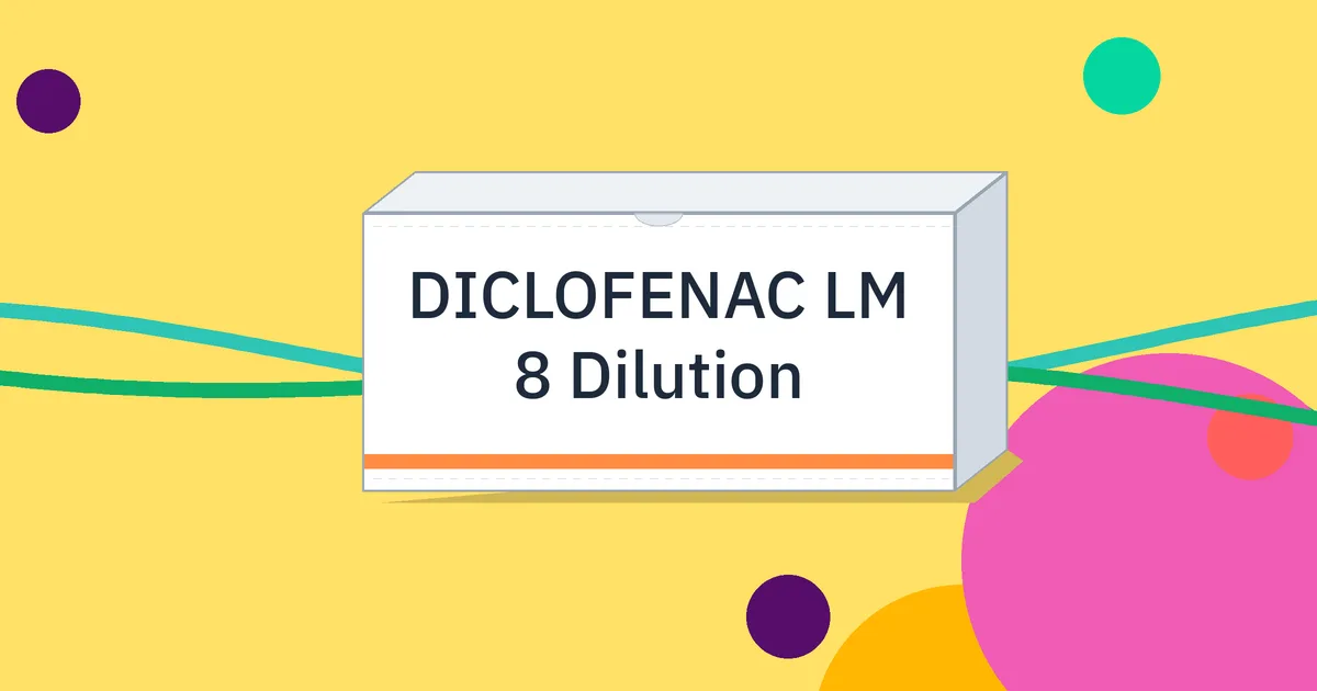 Symbolbild: Packung mit der Aufschrift DICLOFENAC LM 8 Dilution (PZN 12841236) – Verfügbarkeit und Bezug in Apotheken in Frankfurt am Main