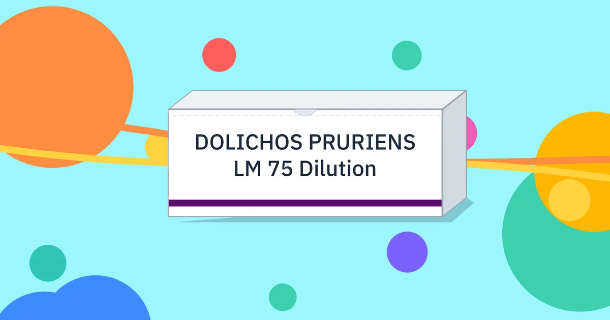 Symbolbild: Packung mit der Aufschrift DOLICHOS PRURIENS LM 75 Dilution (PZN 13466846) – Verfügbarkeit und Bezug in Apotheken in Frankfurt am Main
