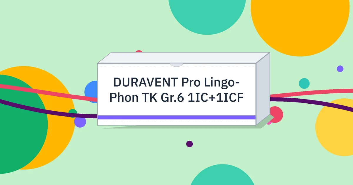 Symbolbild: Packung mit der Aufschrift DURAVENT Pro Lingo-Phon TK Gr.6 1IC+1ICF (PZN 19246206) – Verfügbarkeit und Bezug in Apotheken in Frankfurt am Main