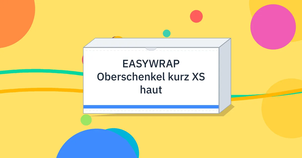 Symbolbild: Packung mit der Aufschrift EASYWRAP Oberschenkel kurz XS haut (PZN 18748839) – Verfügbarkeit und Bezug in Apotheken in Frankfurt am Main