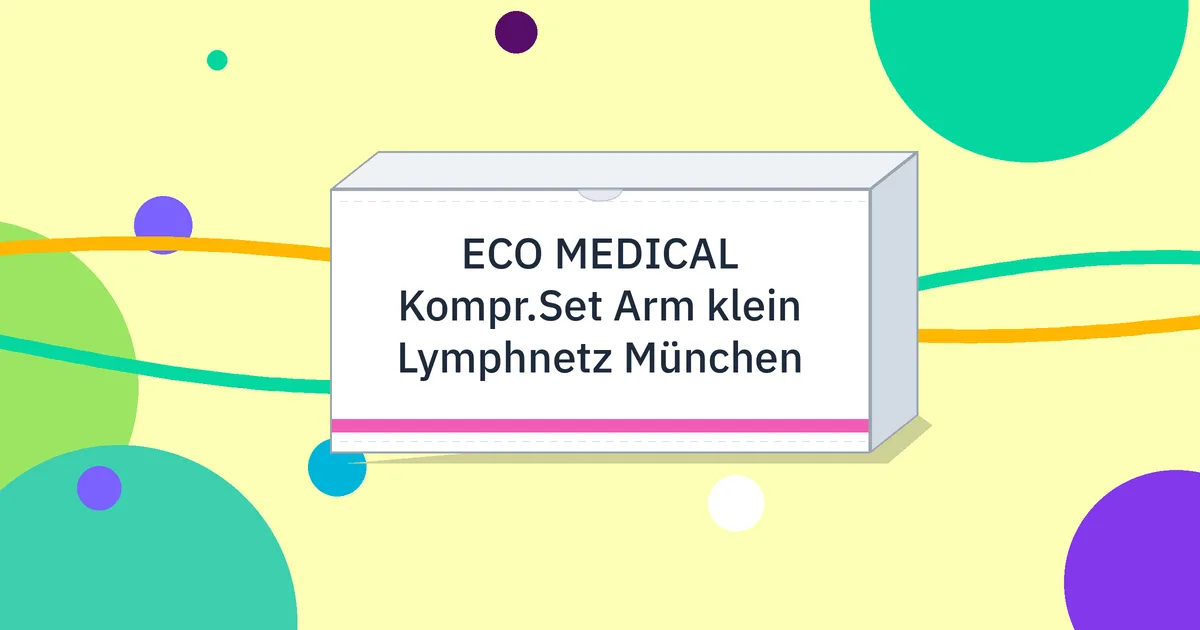 Symbolbild: Packung mit der Aufschrift ECO MEDICAL Kompr.Set Arm klein Lymphnetz München (PZN 18834817) – Verfügbarkeit und Bezug in Apotheken in Frankfurt am Main