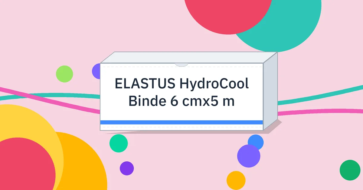 Symbolbild: Packung mit der Aufschrift ELASTUS HydroCool Binde 6 cmx5 m (PZN 07762701) – Verfügbarkeit und Bezug in Apotheken in Frankfurt am Main