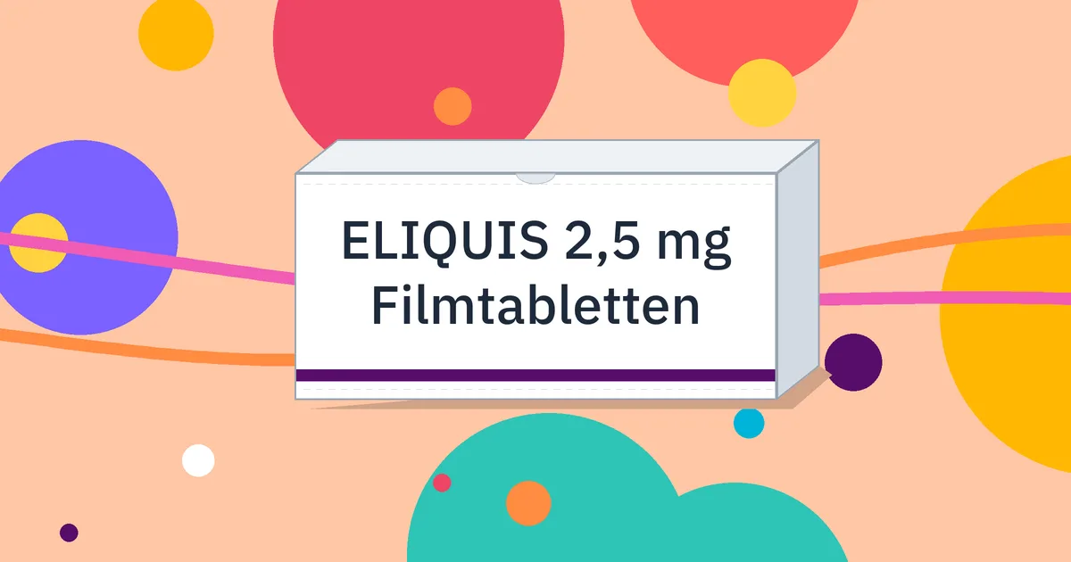 Symbolbild: Packung mit der Aufschrift ELIQUIS 2,5 mg Filmtabletten (PZN 19782057) – Verfügbarkeit und Bezug in Apotheken in Frankfurt am Main
