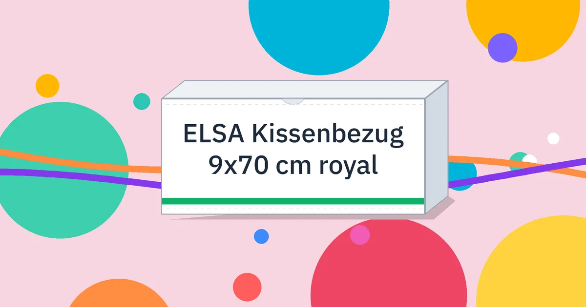 Symbolbild: Packung mit der Aufschrift ELSA Kissenbezug 9x70 cm royal (PZN 06795791) – Verfügbarkeit und Bezug in Apotheken in Frankfurt am Main