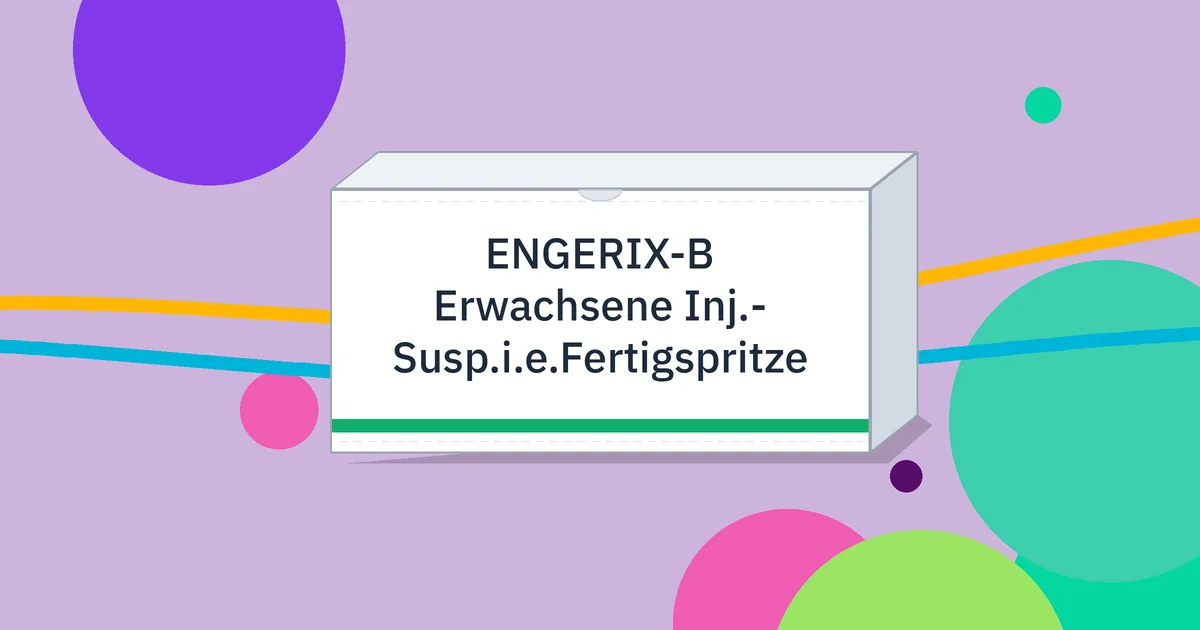 Symbolbild: Packung mit der Aufschrift ENGERIX-B Erwachsene Inj.-Susp.i.e.Fertigspritze (PZN 17877405) – Verfügbarkeit und Bezug in Apotheken in Frankfurt am Main